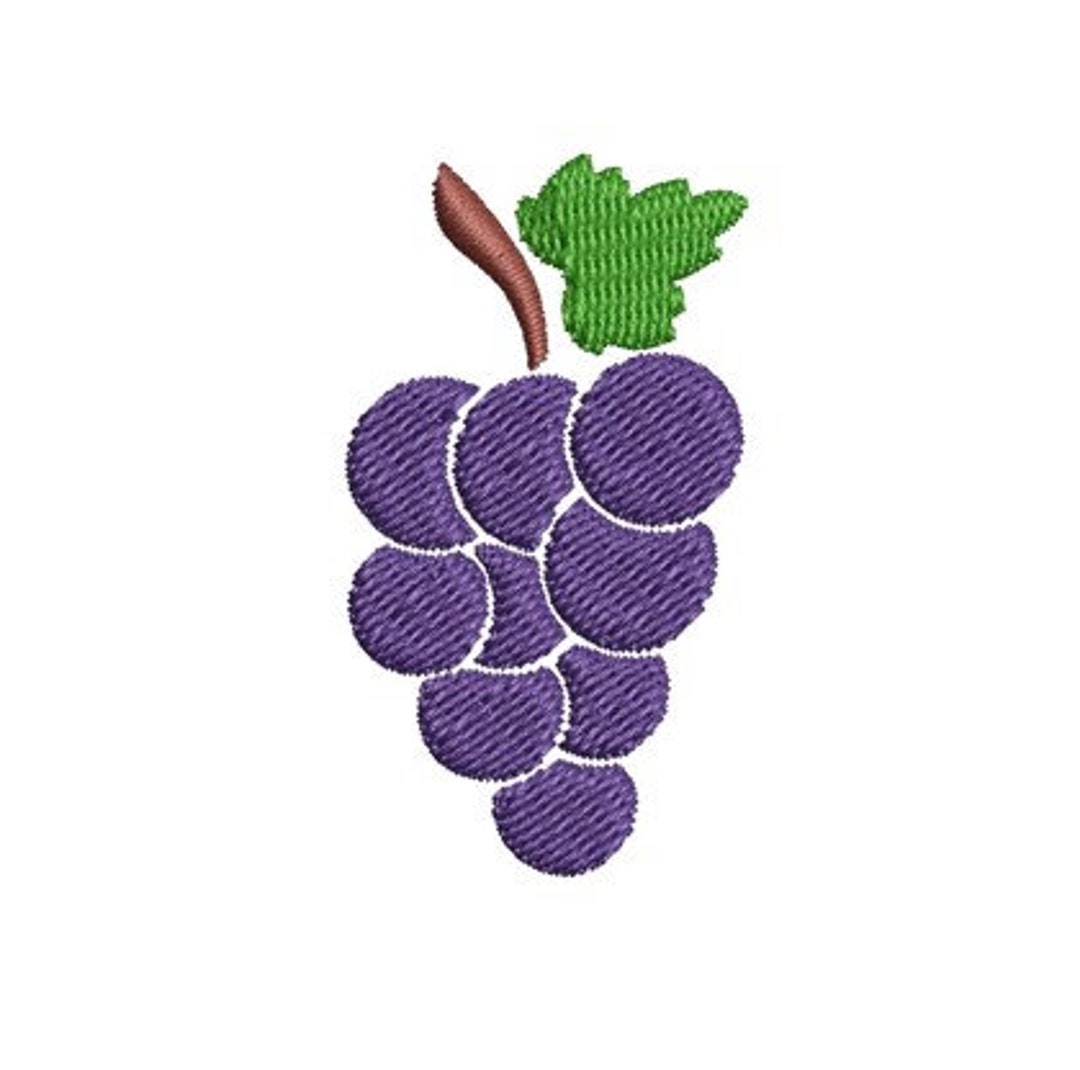 Mini Grapes Embroidery Design Mini Fruit Small Machine Embroidery ...