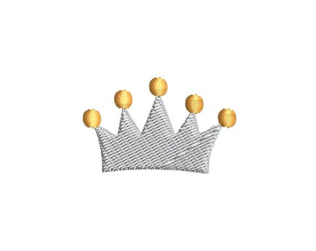 Mini Crown Embroidery Design Prince Silhouette Small Machine Pattern ...
