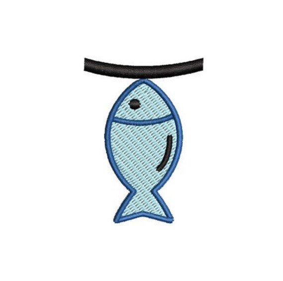 Fish Embroidery Design Mini Small Fish on A Line Machine - Etsy