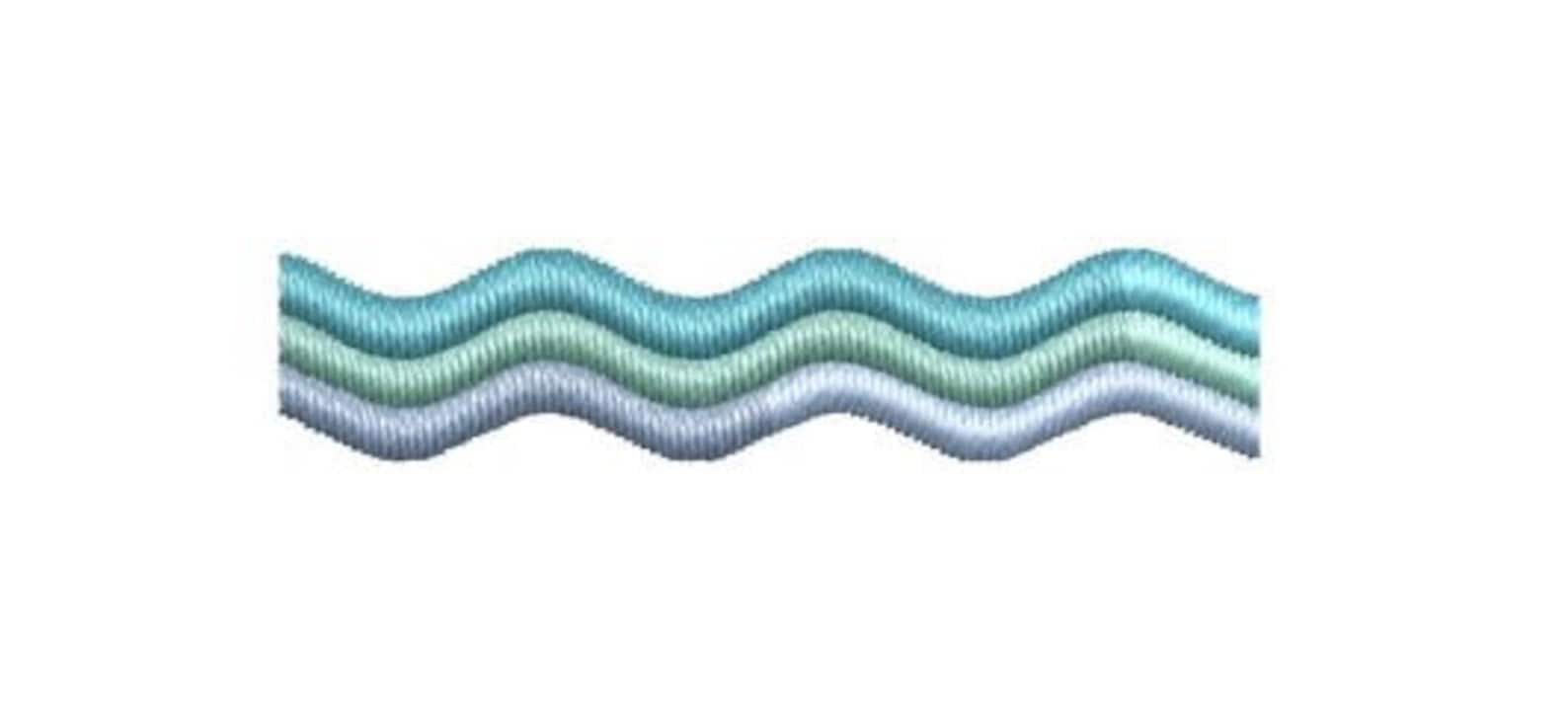Waves Embroidery Design Mini Wavy Lines Small Ocean Machine | Etsy