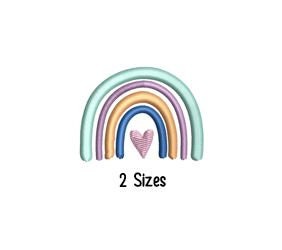 Mini Boho Rainbow Embroidery Design Small Rainbow Machine | Etsy