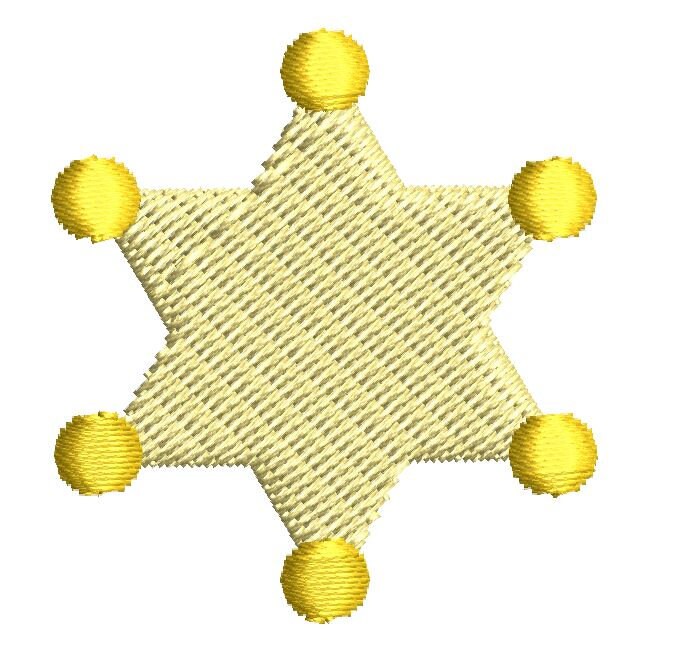Sheriff Star Embroidery Design Mini Small Sherriff Badge Machine ...