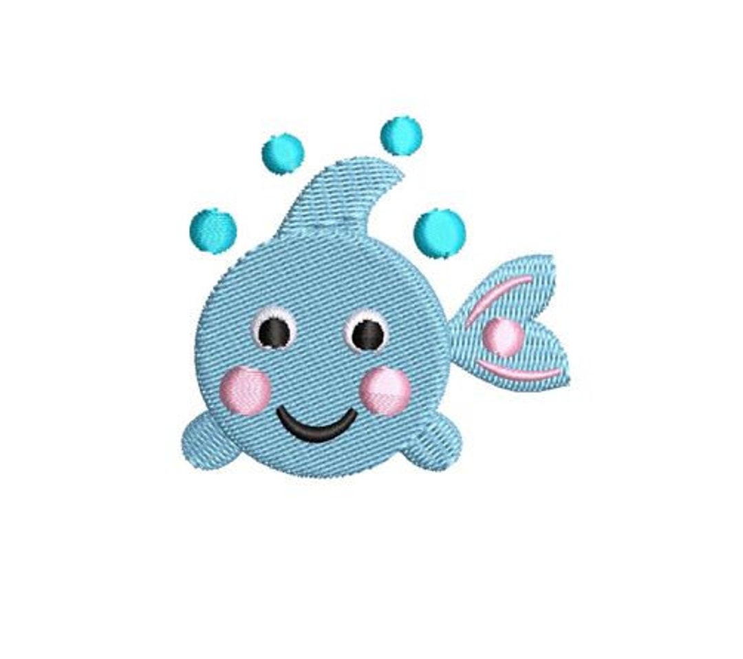 Baby Fish Embroidery Design Mini Small Cute Fish Machine Embroidery ...