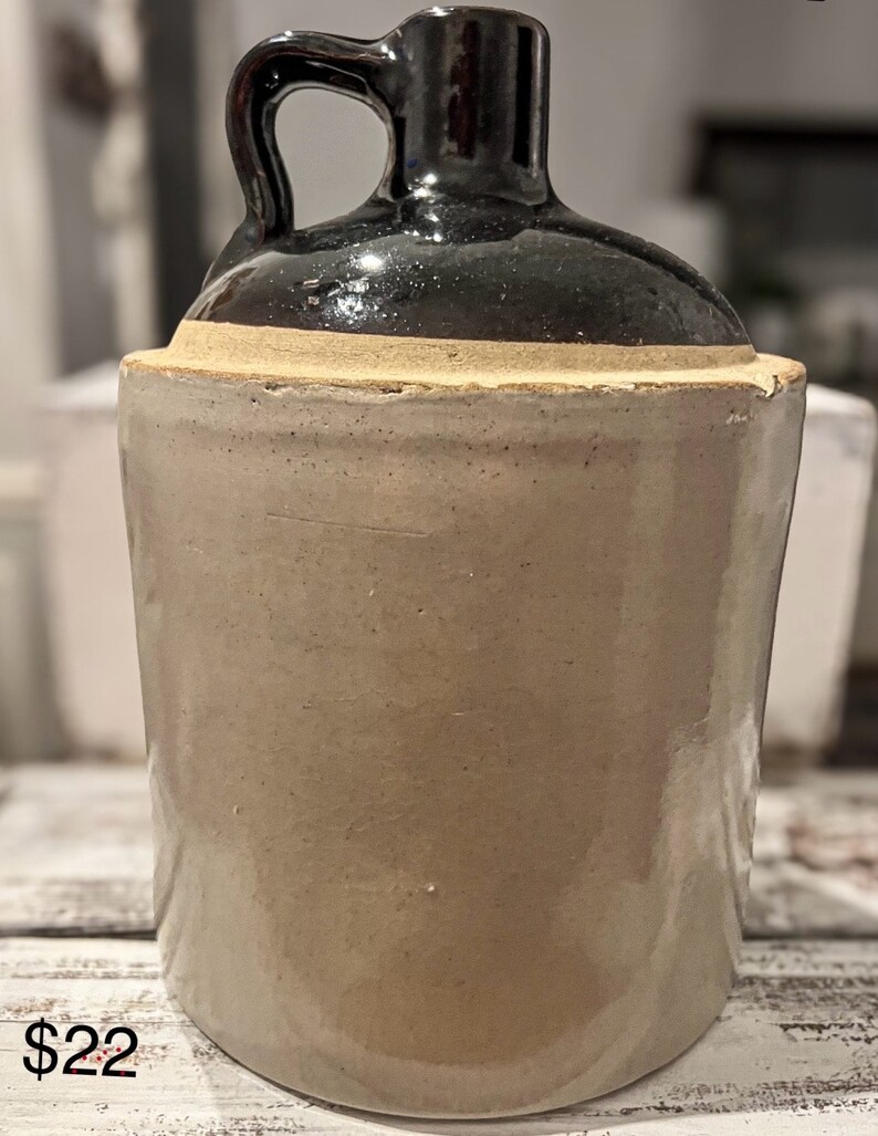 Antique Stoneware Crock Jug - Etsy