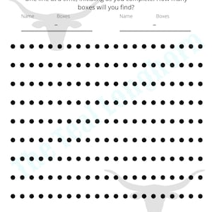 Printable Dots Game - Printable Travel Dots Game - Printable Dots Paper ...