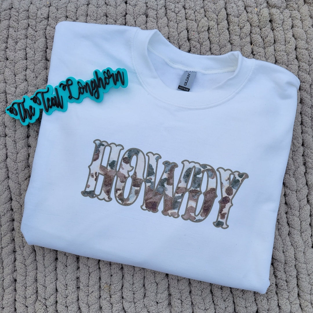 Howdy Cow Print Howdy Cowhide Howdy Cow Print Western - Etsy