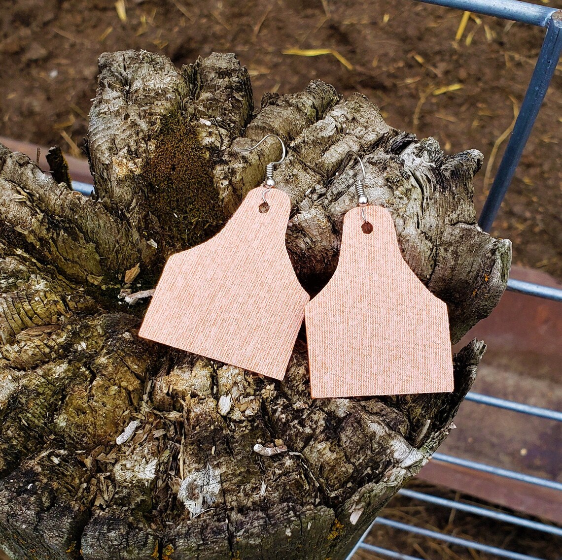 Livestock Ear Tag Earrings Farm Animal Ear Tag Earrings Cow - Etsy