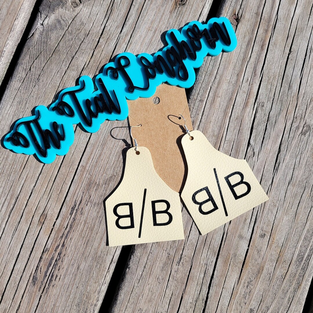 Livestock Ear Tag Earrings, Farm Animal Ear Tag Earrings, Cow Ear Tag ...