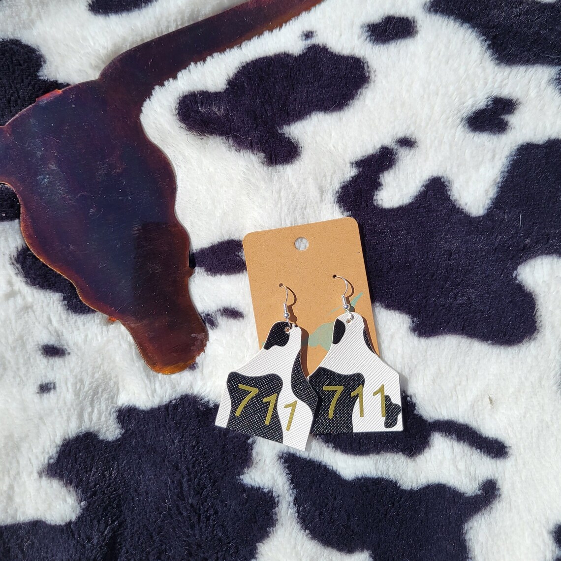 Livestock Ear Tag Earrings Farm Animal Ear Tag Earrings Cow - Etsy