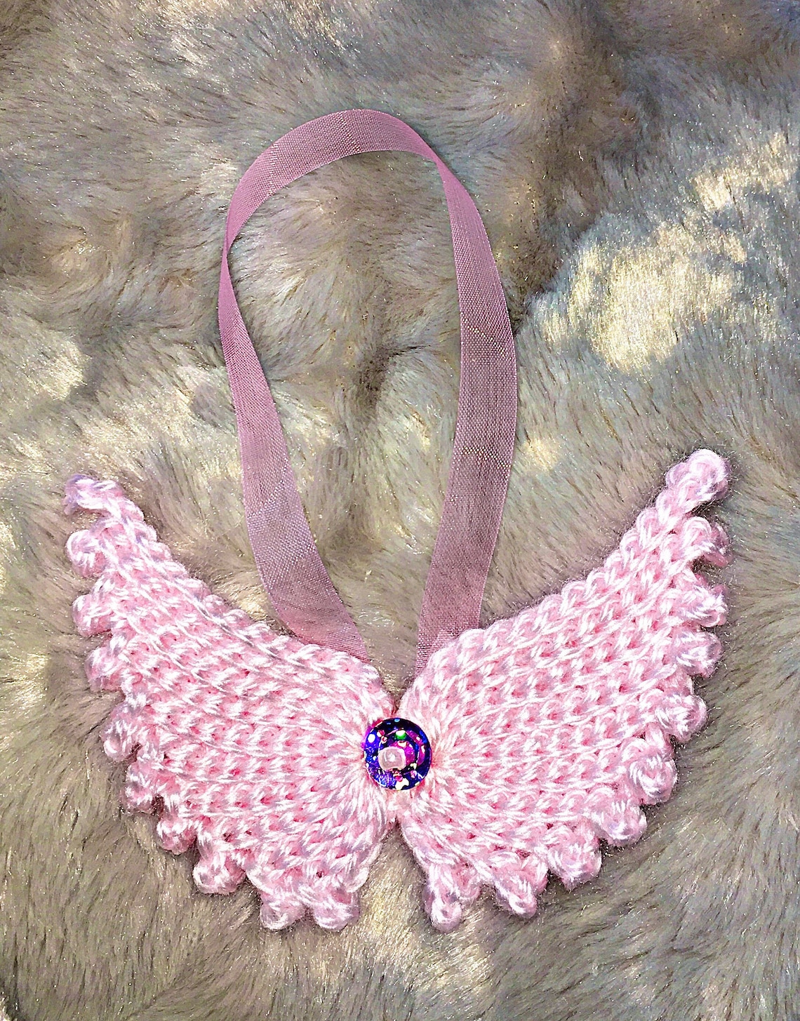 Crochet Angel Wings Ornament Pattern/baby’s First Christmas Ornament ...