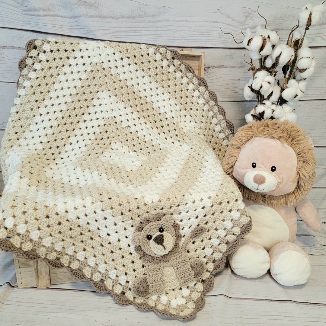 Crochet Baby Blanket - Lion Cub - Etsy