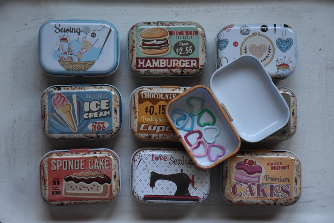 Small Tin for Stitch Markers, Needle Stoppers, Etc. ... (BD0003) - Etsy