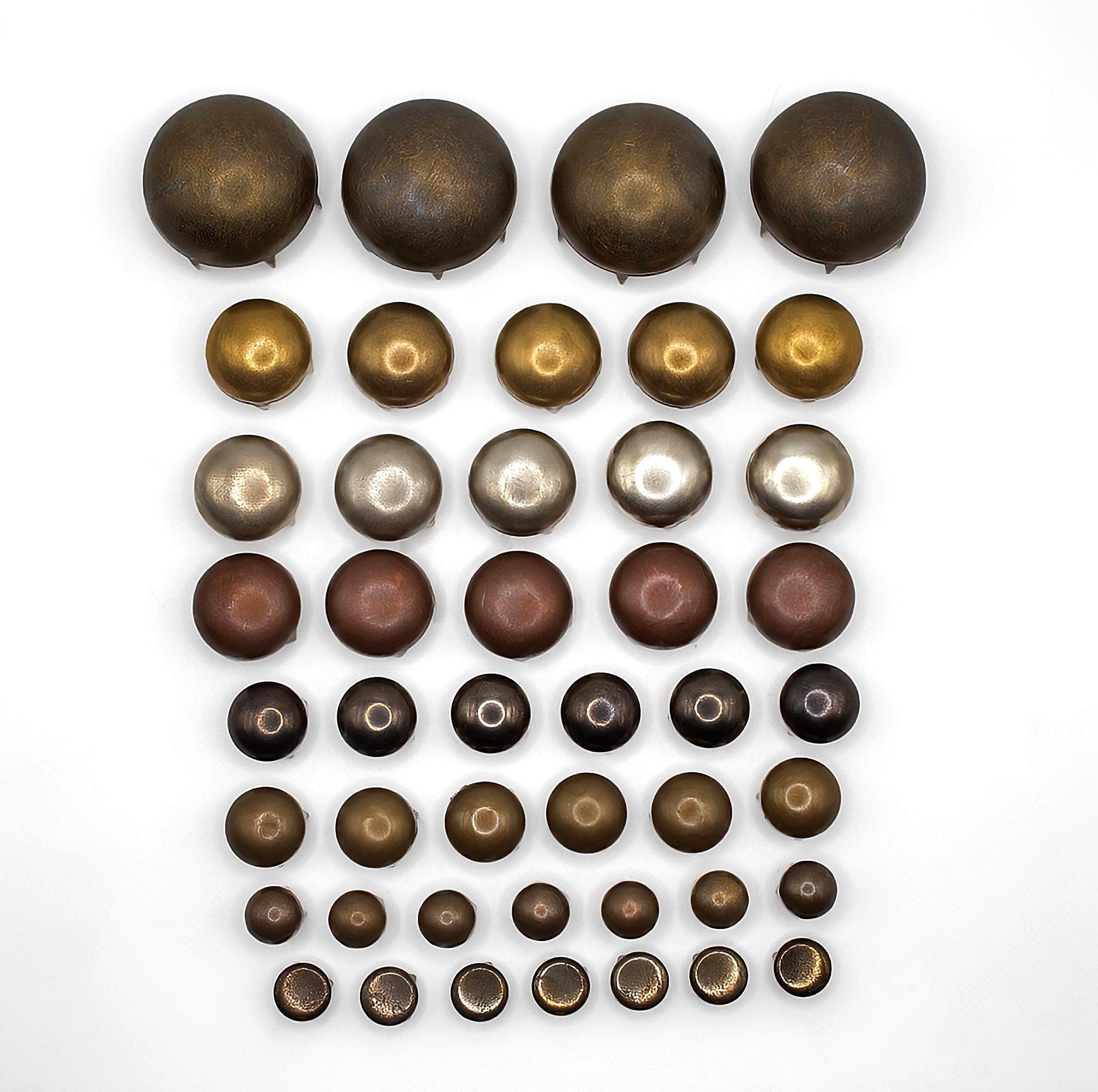 Round Dome Nailhead Studs, Round Flat Nailhead Spots , 20mm 12mm 9mm 6 ...