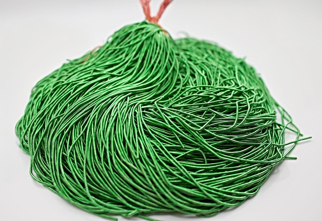Grass Green French Bullion Wire , Green Smooth Purl Wire , Gimp Wire ...