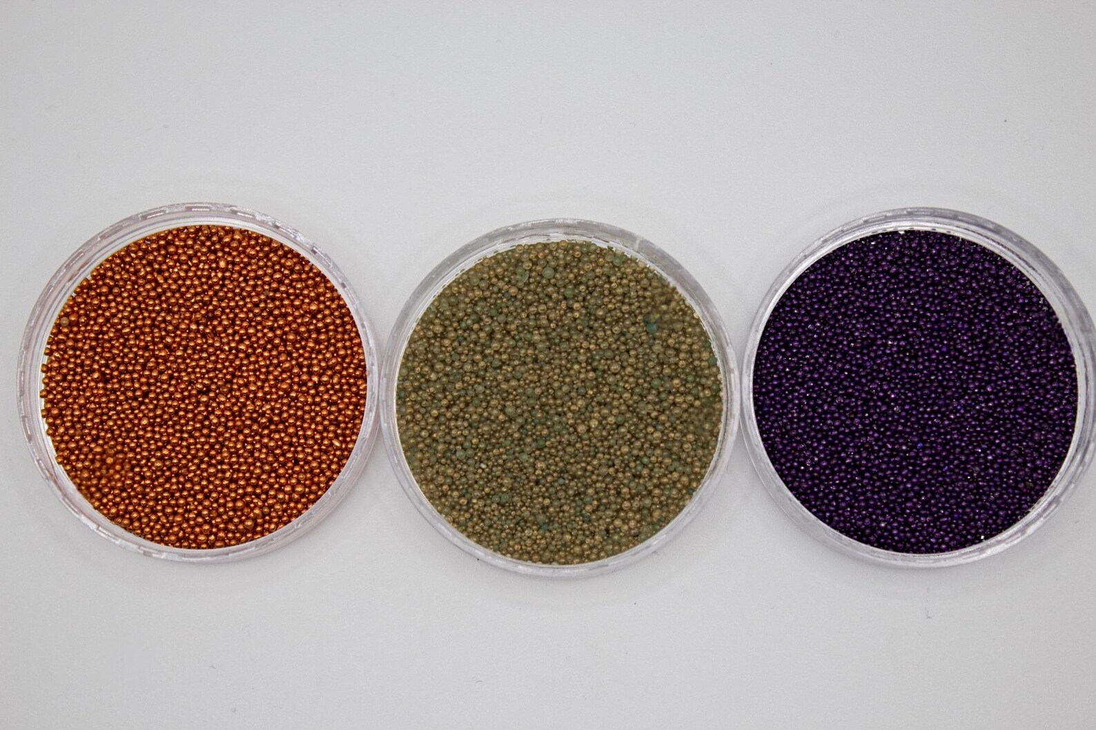 Micro Caviar Bead Set of Three , .6mm-1mm Glass Caviar Beads , No Hole ...
