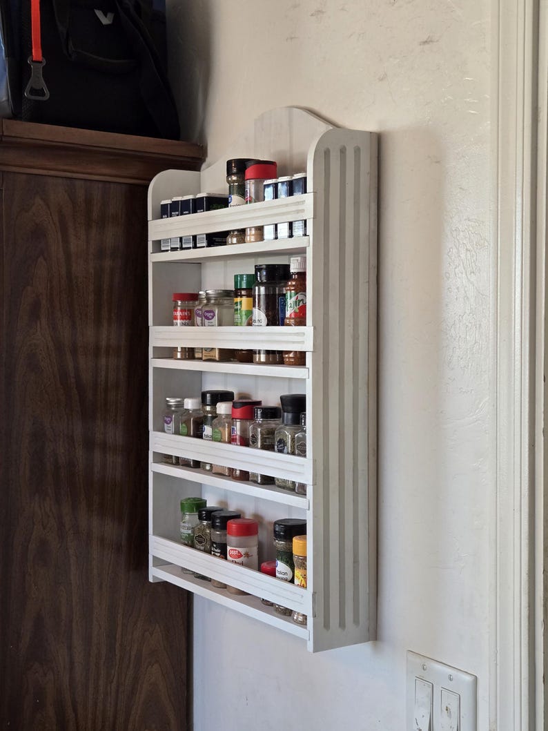 Hand Made Solid Hardwood Spice Rack - Large - Etsy