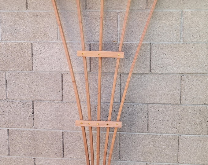 Handmade Redwood Fan Trellis - Etsy