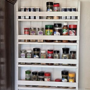 Hand Made Solid Hardwood Spice Rack - Large - Etsy