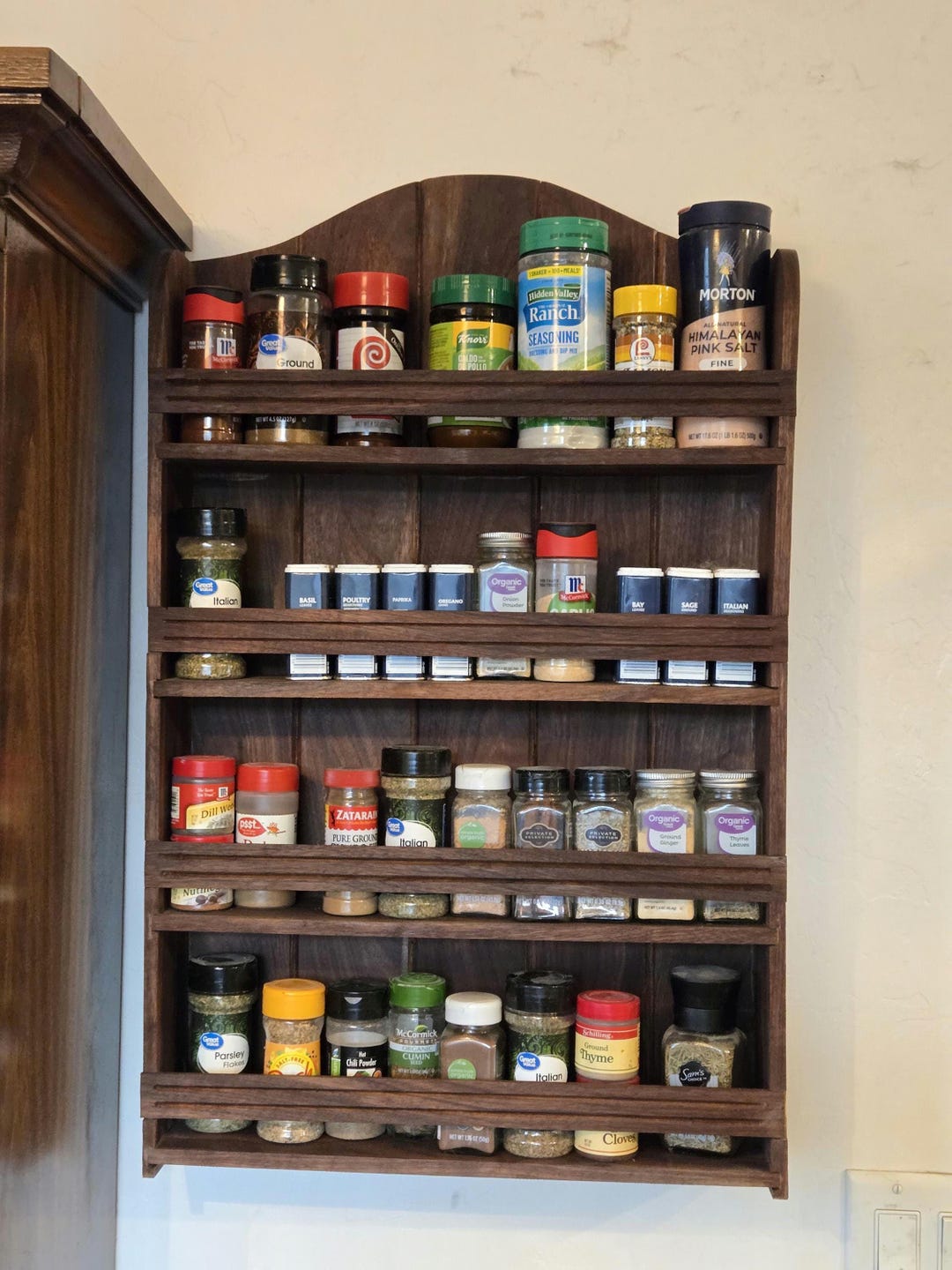 Hand Made Solid Hardwood Spice Rack - Large - Etsy