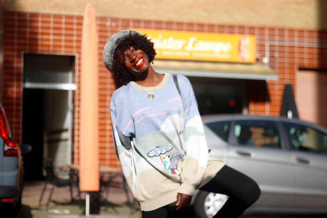 Vintage Quirky Sweater| 90s Vinci Collection Unisex Crazy Print Jumper ...