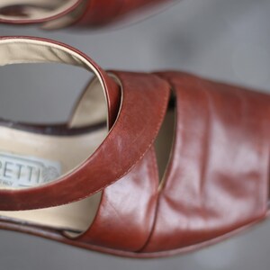 90s Torretti Leather Sandals Vintage Women's Brown Minimalist Shoes ...