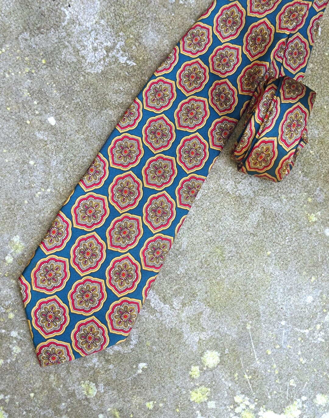 90s Clubfellow Silk Tie Vintage Floral Print Necktie Men's Tie ...