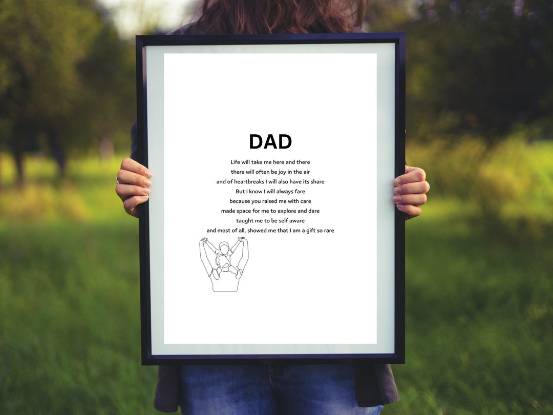 Original Fathers Day Poem |wall Art| Printable Art | Prose on Love and ...