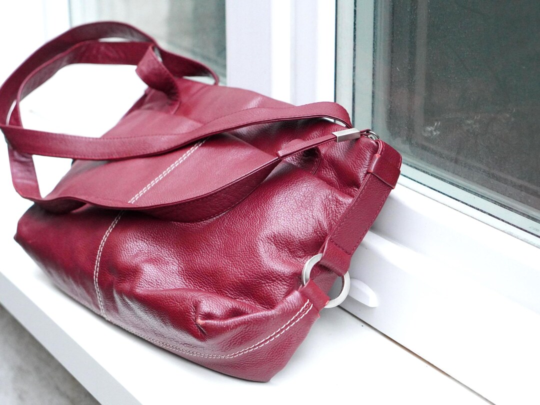 Vintage Gerry Weber Red Pebbled Leather Hobo Shoulder Bag - Etsy