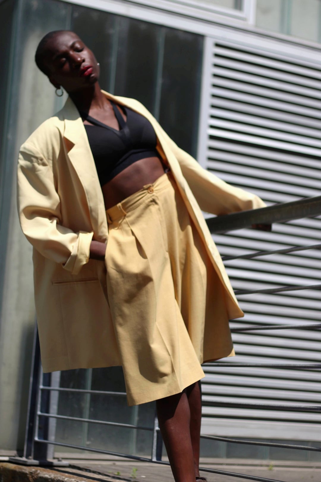 Vintage Three-quarter Length Shorts| Minimalist Light Brown Office Wear ...