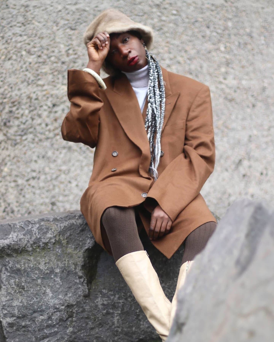 90s Mario Barutti Brown Wool Blend Blazer Vintage Oversized Unisex ...