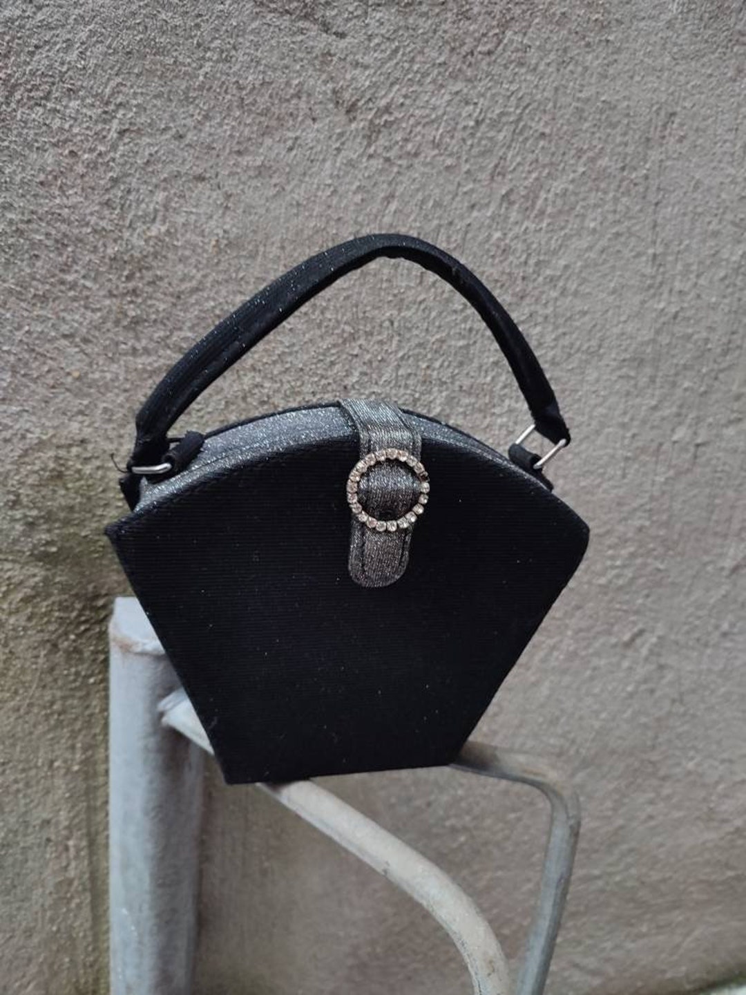 Y2k Shiny Mini Bag With Faux Bling Detail Vintage Pentagon-shaped Bag ...