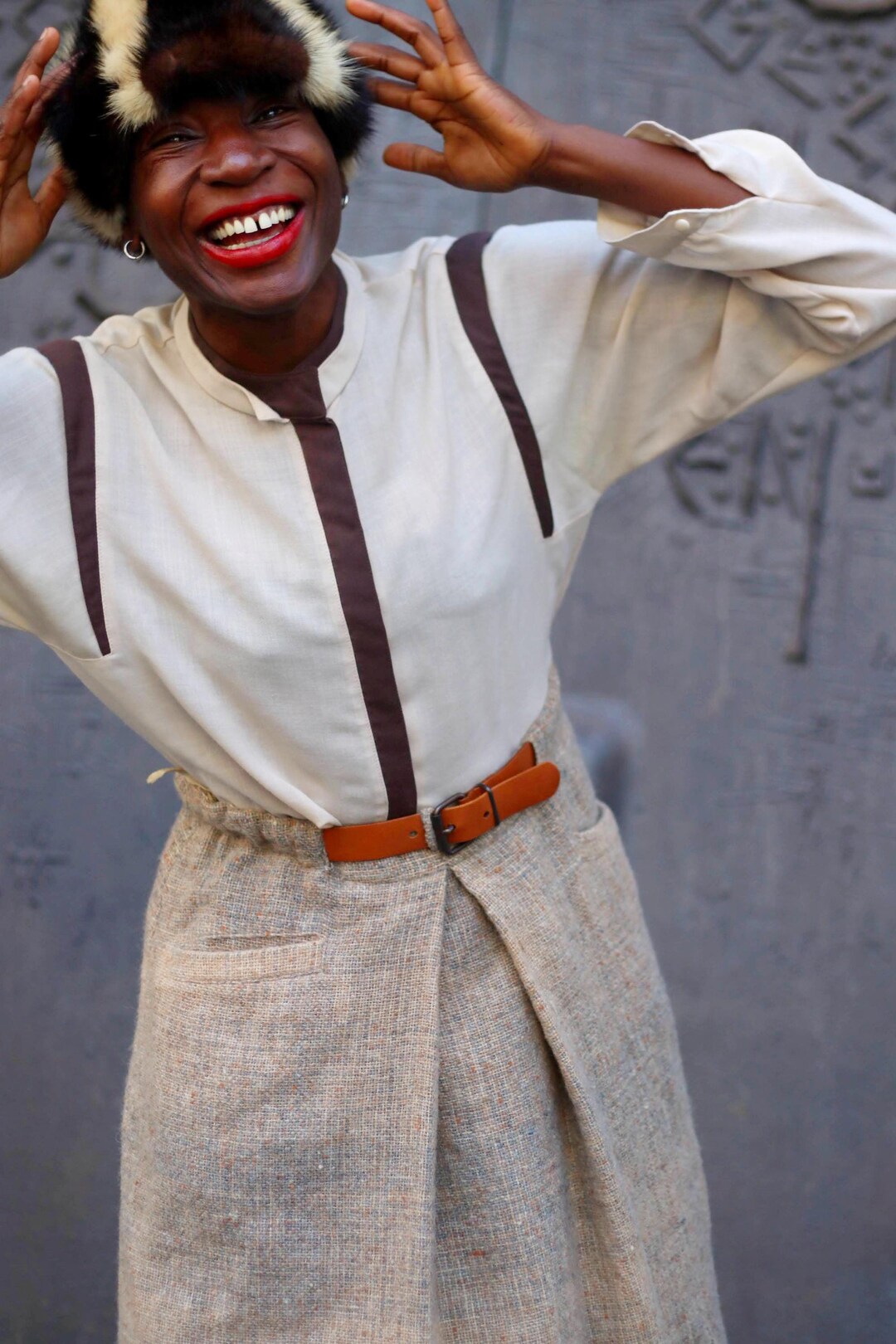 70s Basler Blouse| Vintage Striped Wool Blend Blouse| Women's Long ...