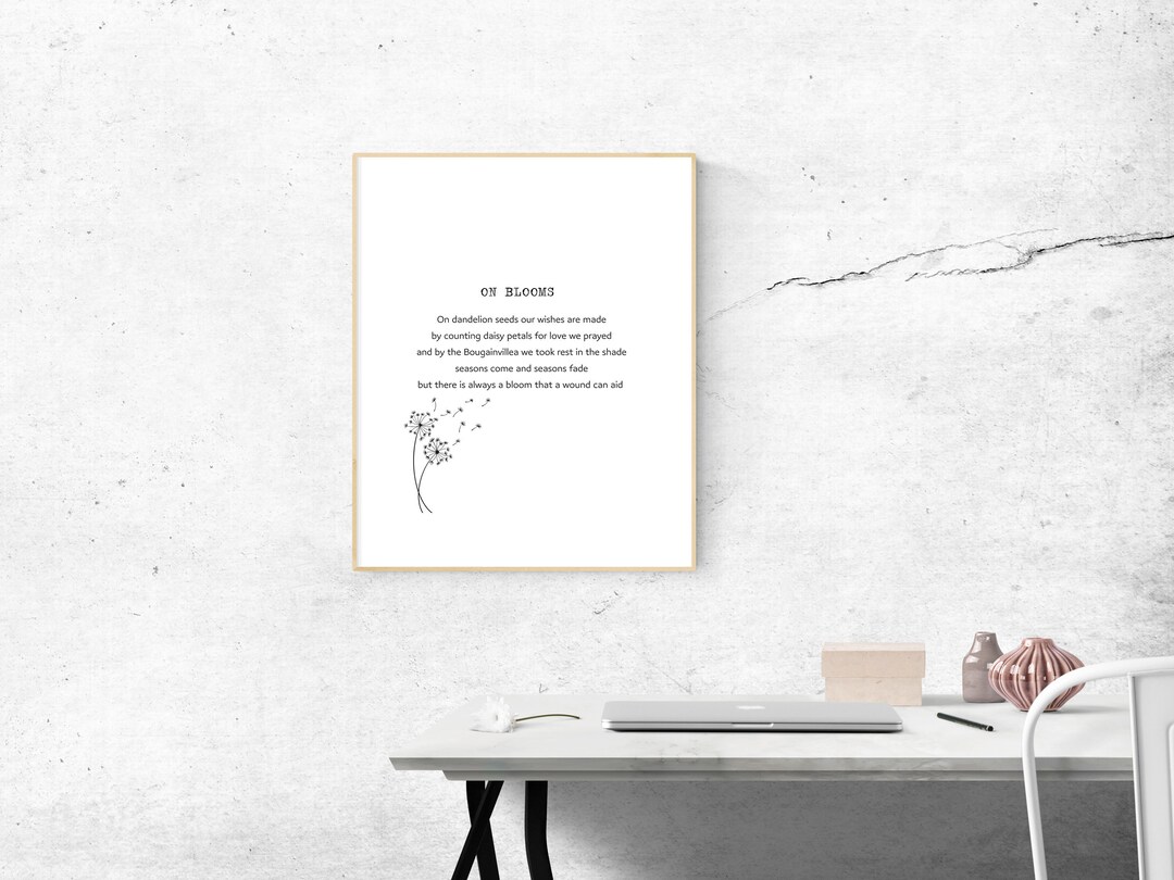 A Poem on Blooms| Gift for a Lover| Valentine Day Gift| Anniversary Day ...