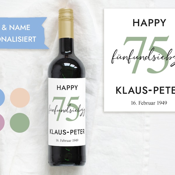 75th Birthday Tags - Etsy