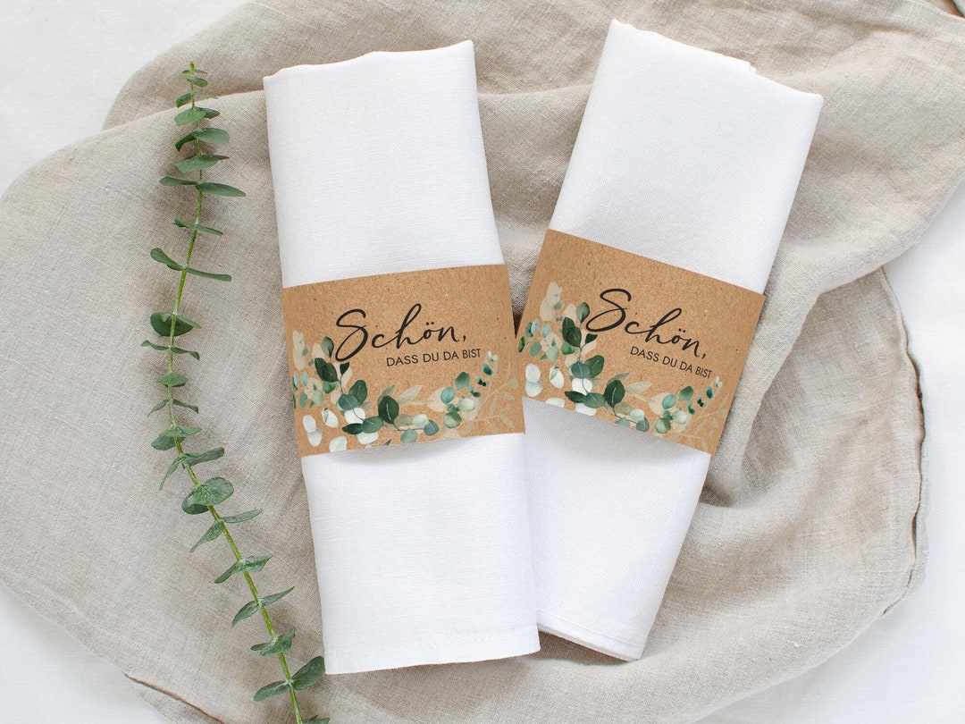 Napkin Banderole Kraft Paper Look 12x Napkin Banderole Nice That You ...