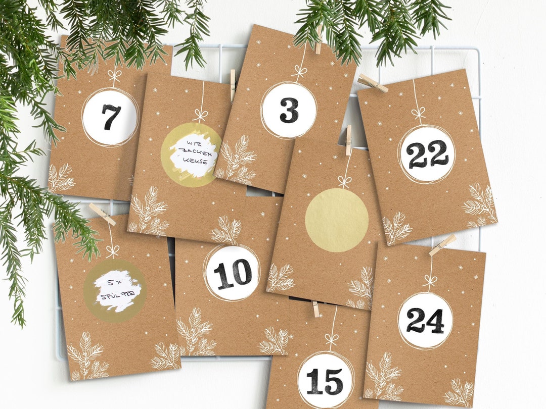 RUBBEL Advent Calendar, DIY to Scratch, GOLD, Craft Set 97 Pieces Time ...
