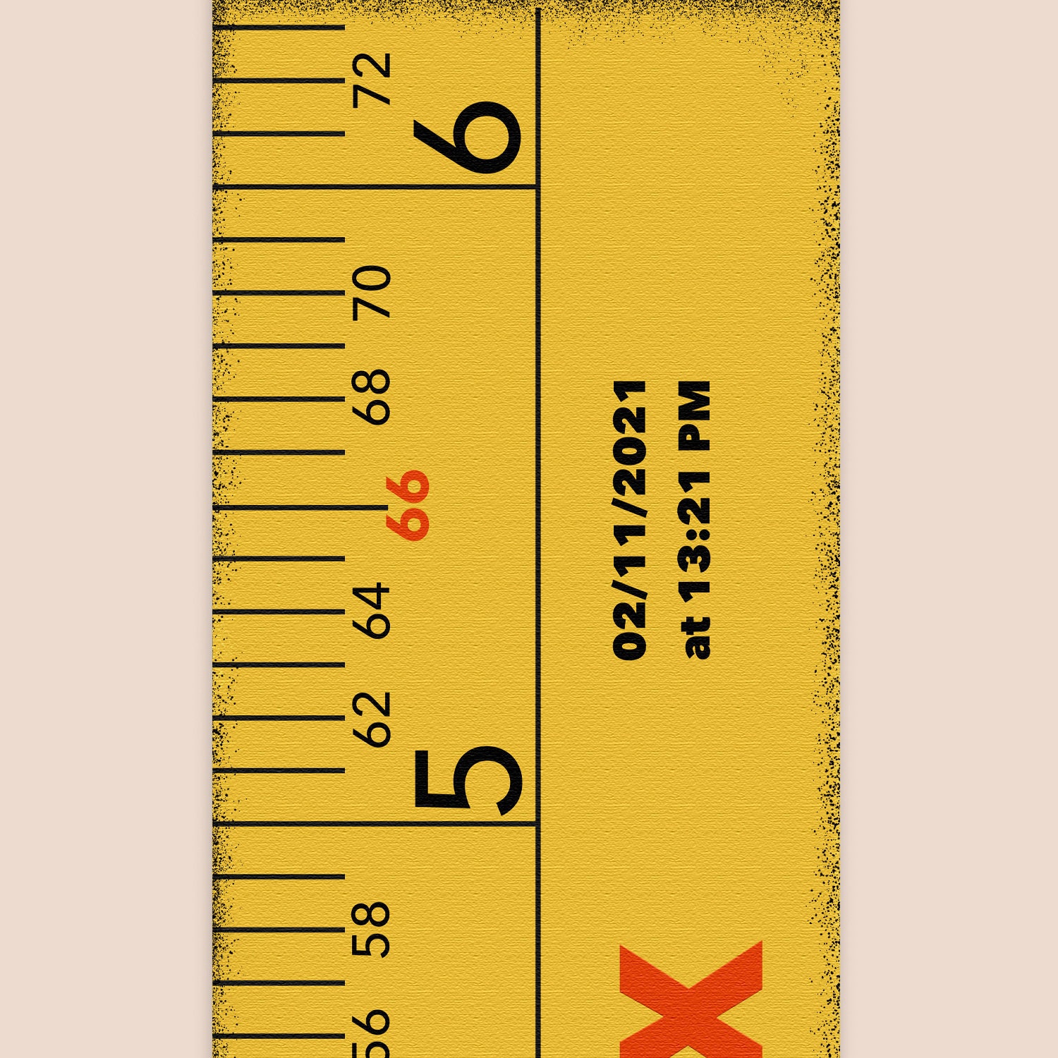 Growth Chart Name Height Chart for Baby Canvas Growth Ruler | Etsy