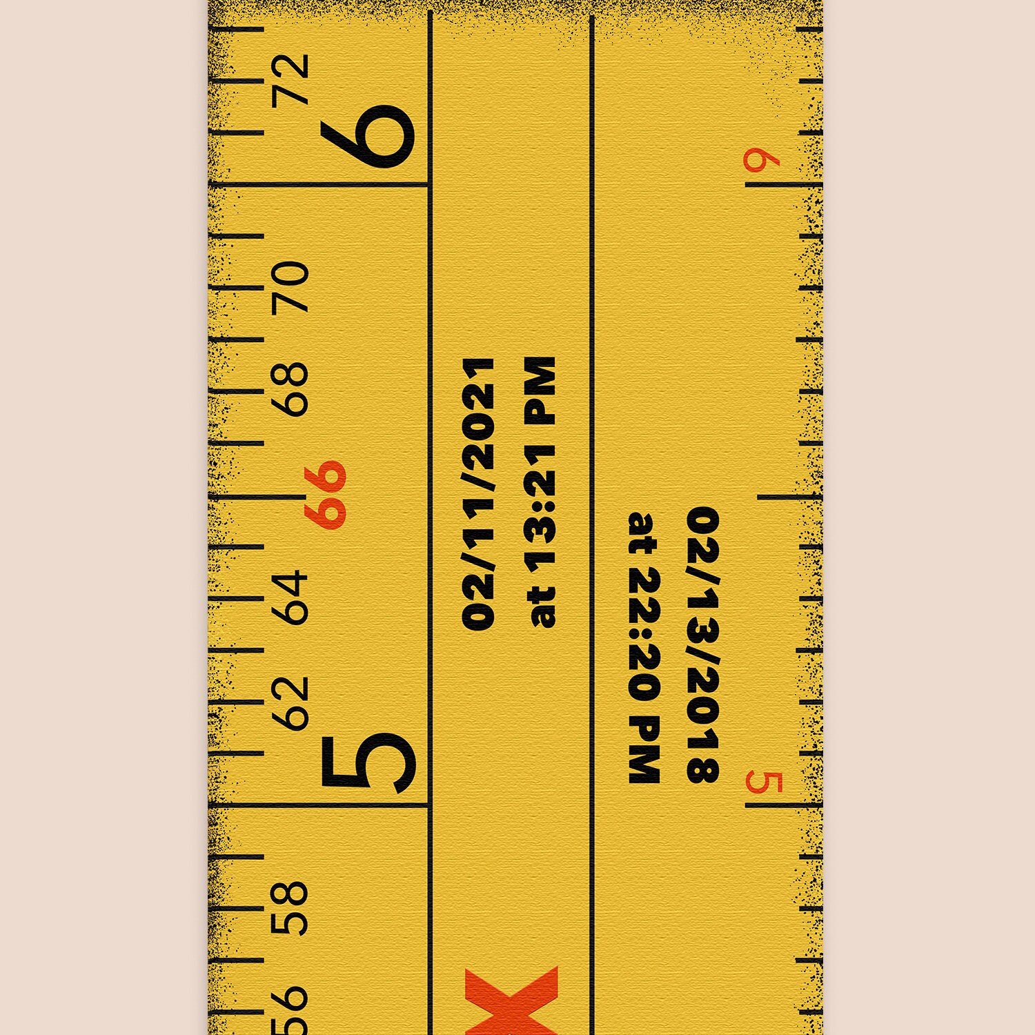 Growth Chart Twins Canvas growth chart Height chart | Etsy