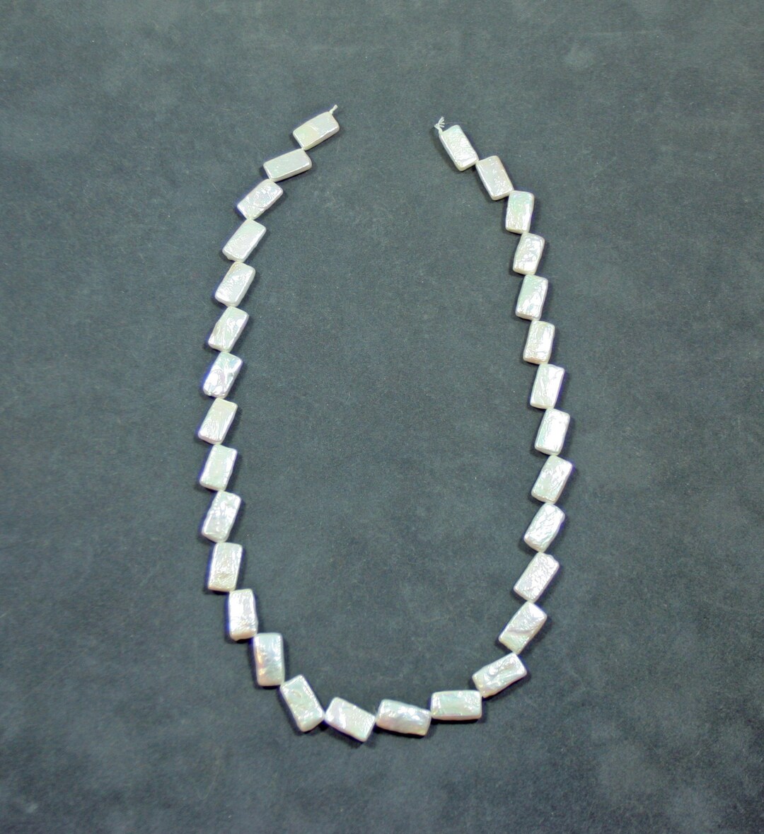 White Freshwater Pearls - Loose Rectangle Pearls - Diagonal Drilled ...