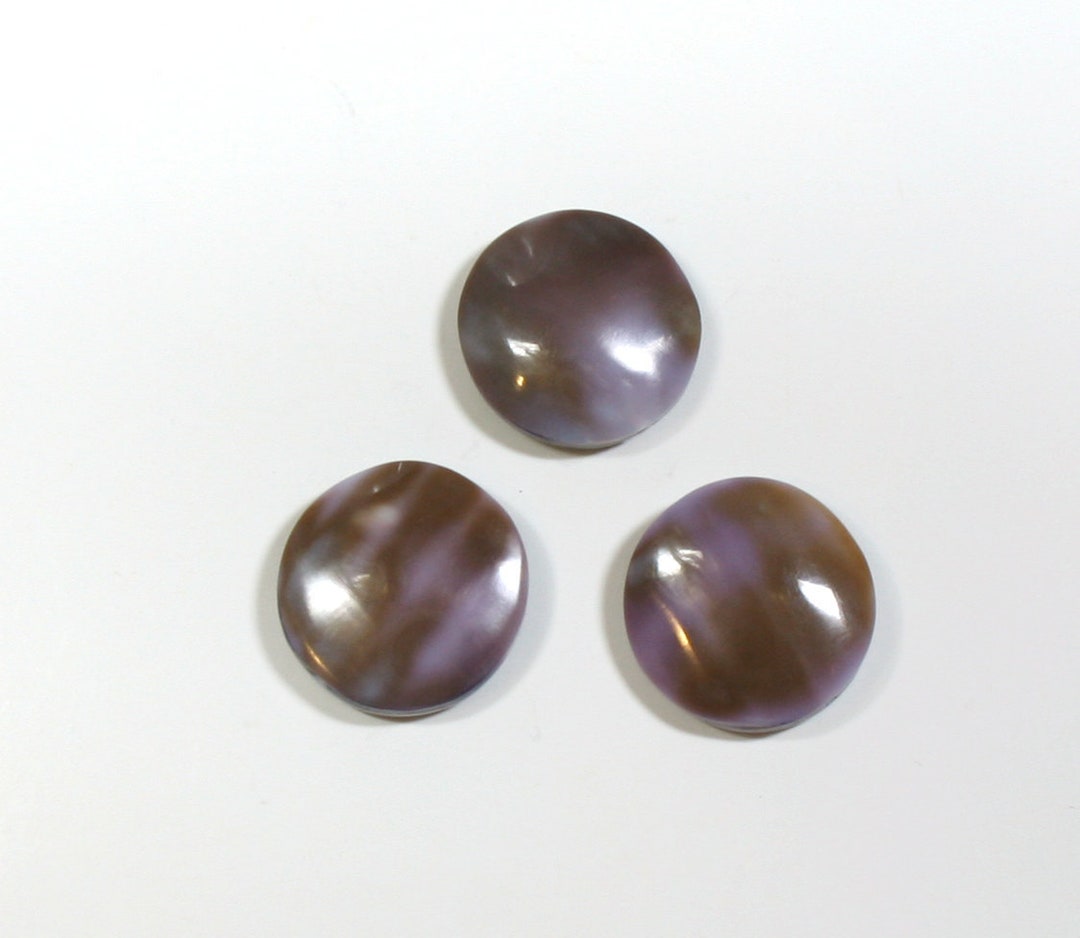 2 Violet Purple 20mm Shell Beads - Coin Shape - Seashell Beads - Etsy