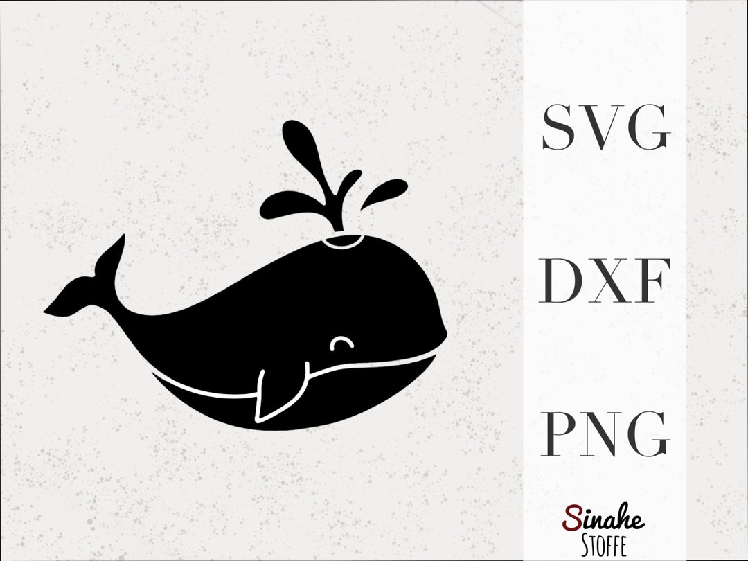 Plotter File Wal Png SVG DXF Cricut Silhouette Whale - Etsy