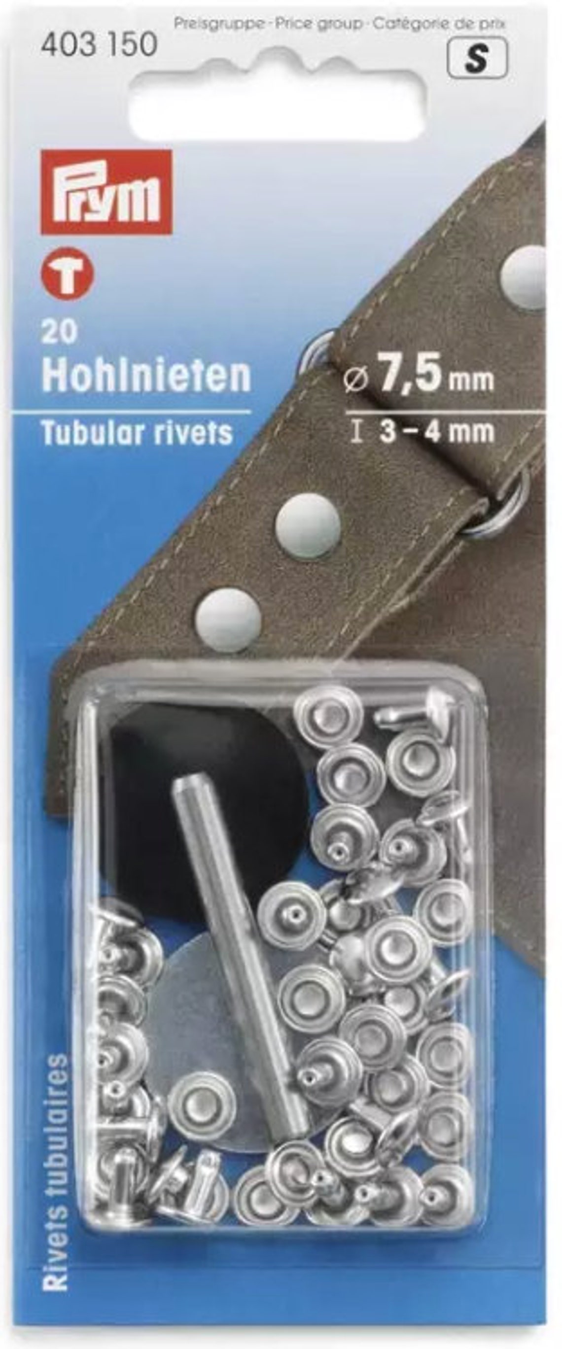 Prym Hollow Rivets 3-4 Mm Silver-coloured | Etsy