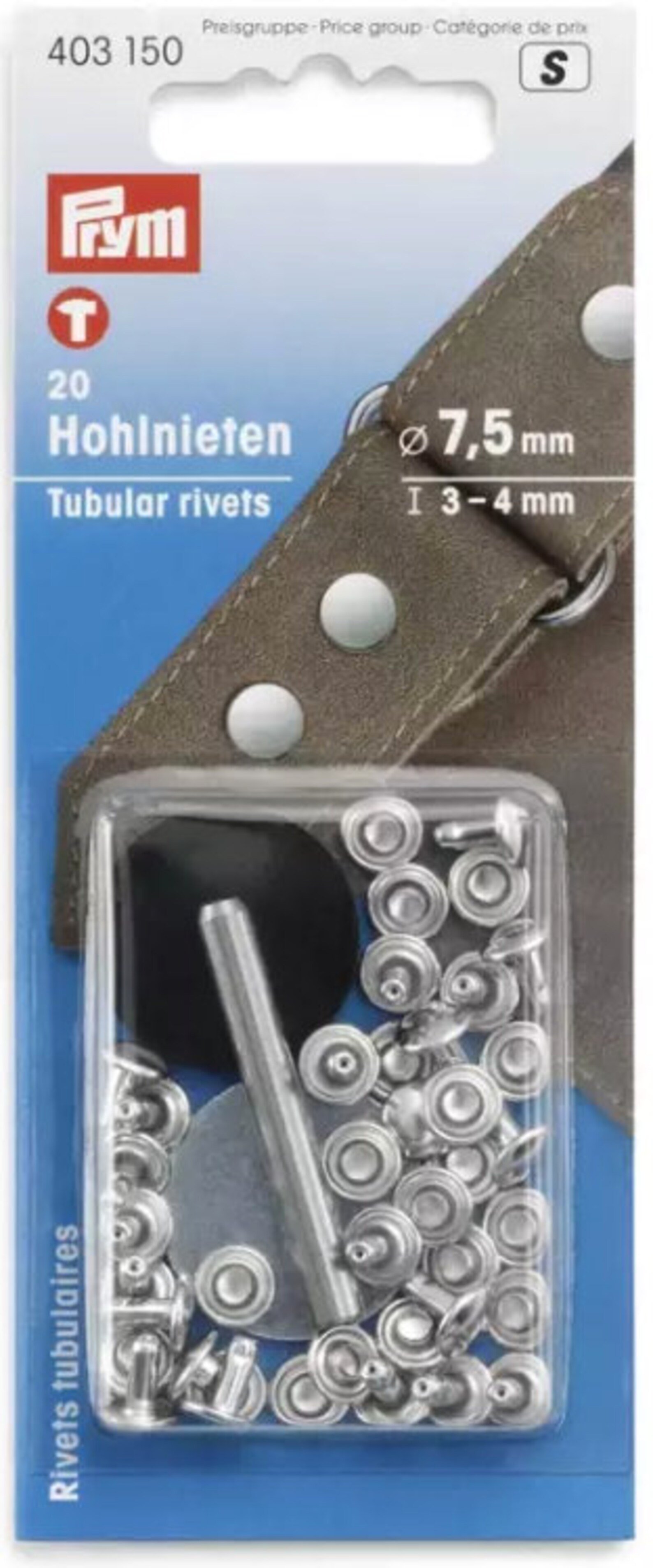 Prym Hollow Rivets 3-4 Mm Silver-coloured | Etsy