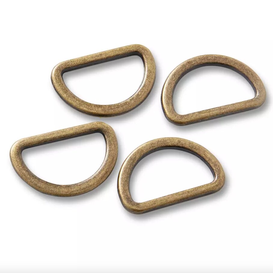 Prym semi-round rings D-rings 20 mm old brass | Etsy