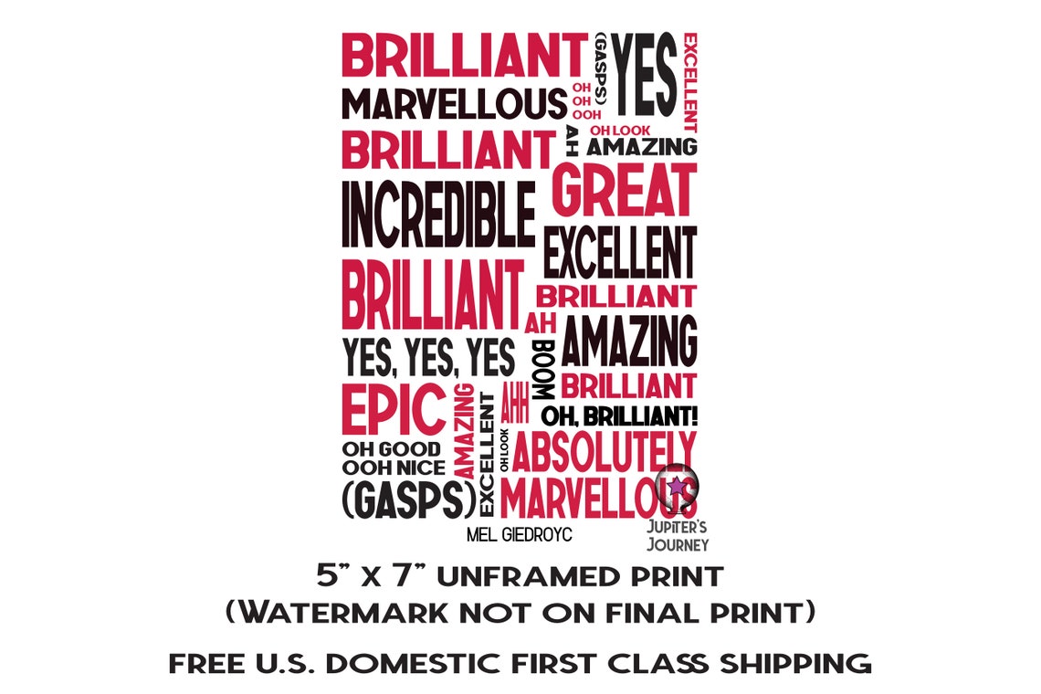 Mel Giedroyc Taskmaster Positive Quotes 5 X 7 | Etsy