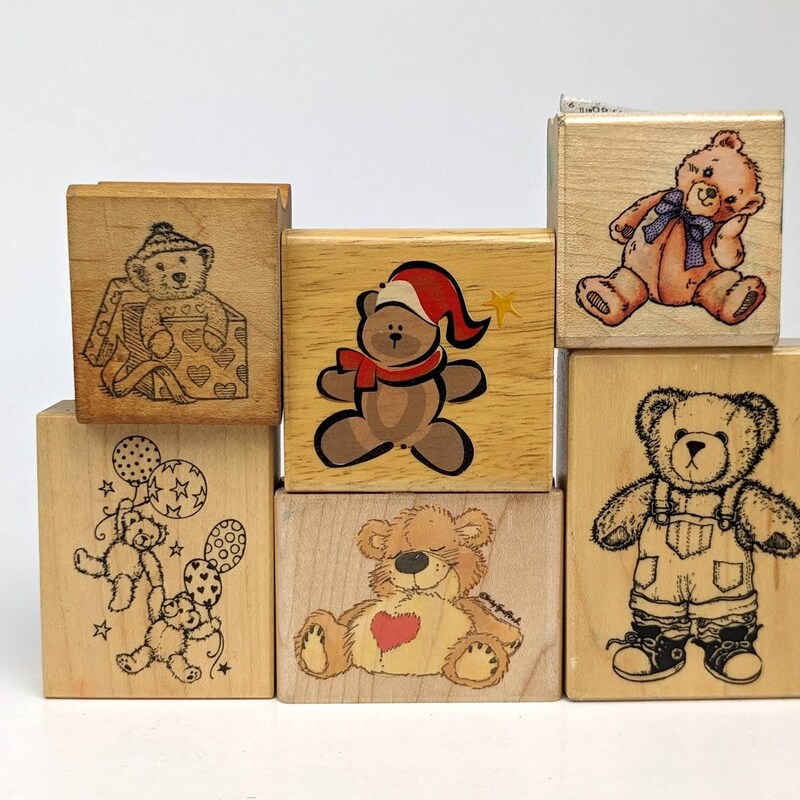 Bear Rubber Stamp - Etsy