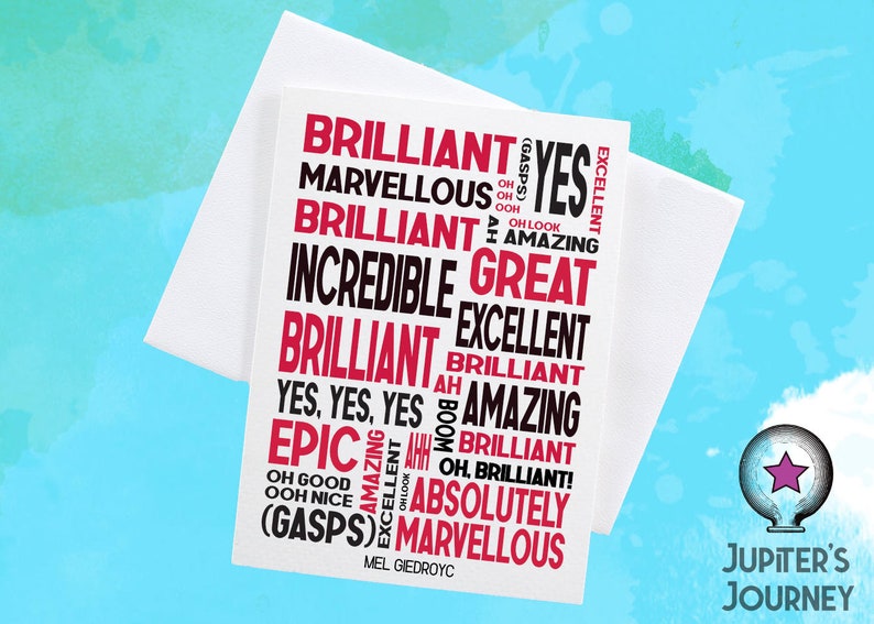 Mel Giedroyc Taskmaster Positive Quotes Blank Greeting Card, Funny ...