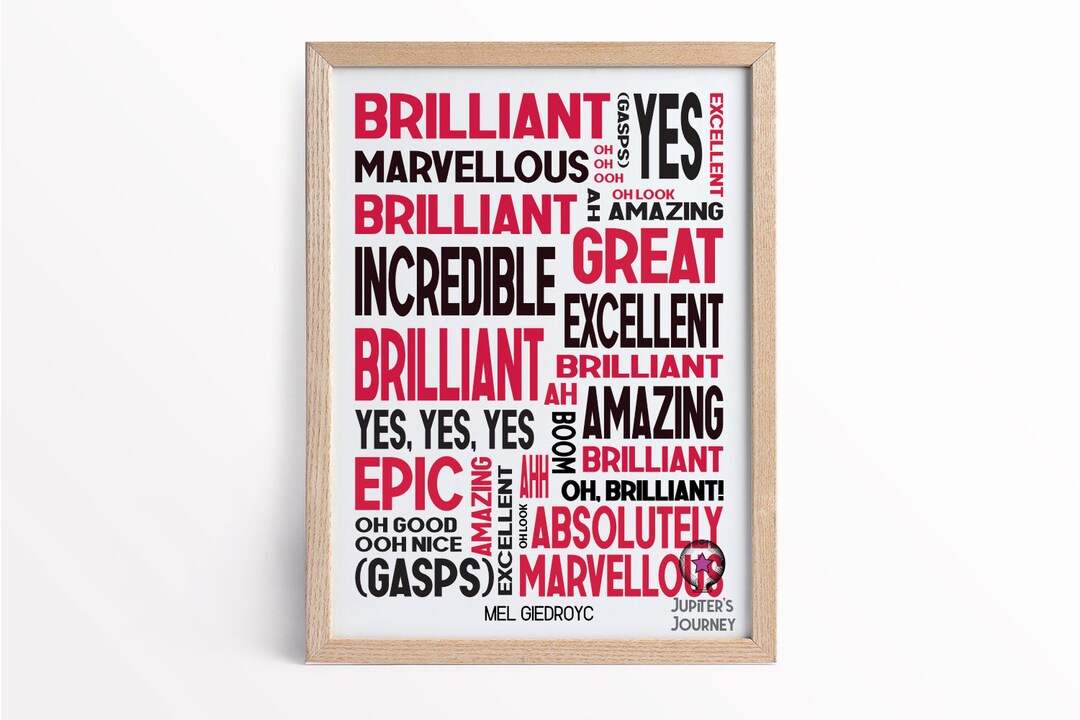 Mel Giedroyc Taskmaster Positive Quotes 5" X 7" Unframed Art Print W ...