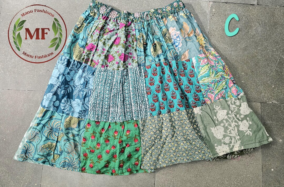 Summer Min Skirt Boho Gypsy Mini Patchwork Party Wear Skirt, Gift for ...