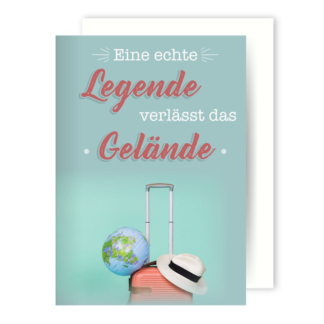 Abschiedskarte Eine Echte Legende Verlässt Das Gelände - Etsy